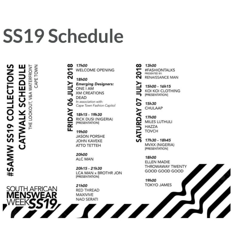 #SAFW: All to Know About South African Menswear Week – SS19