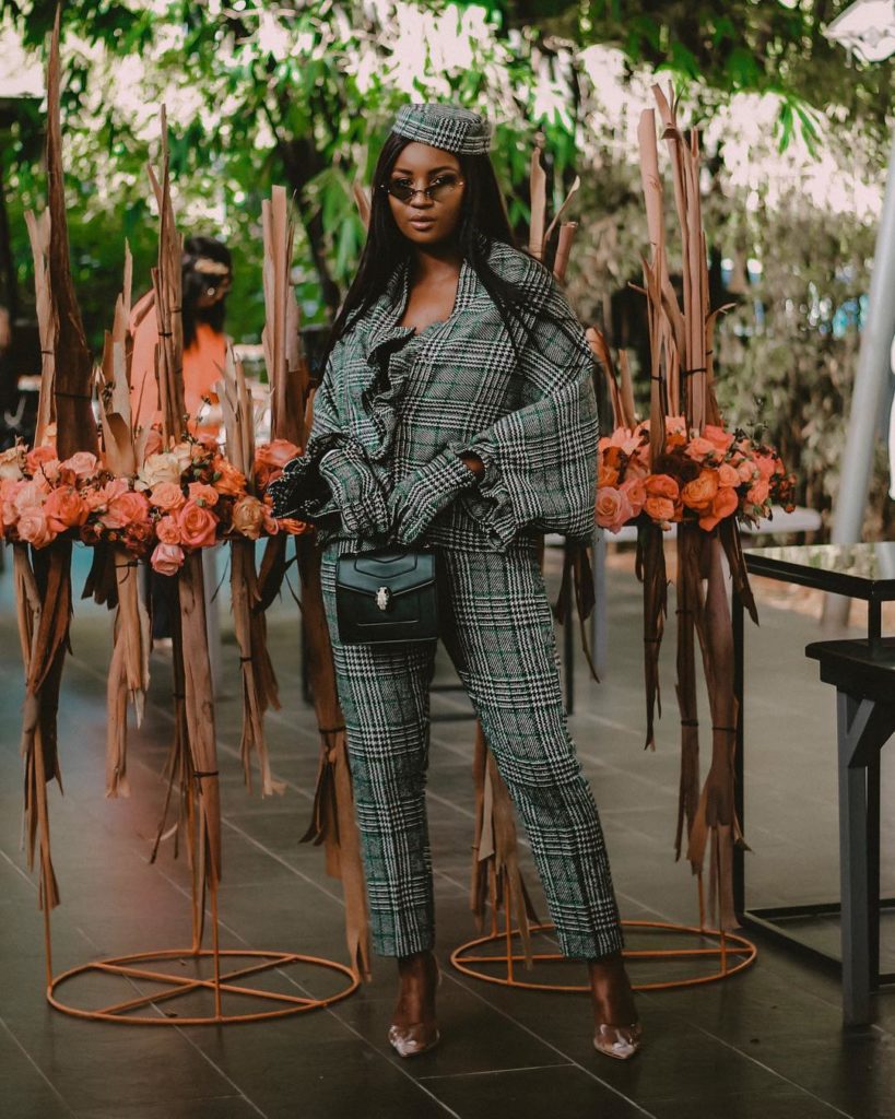 Silvia Njoki Just Showed Us An Insanely Chic Way to Wear Plaid on Plaid ...