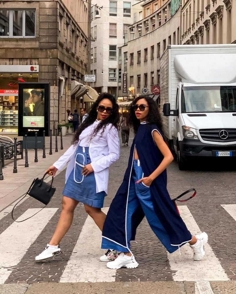 SA Influencers Blue & Brown Mbombo Were at Milan Fashion Week Strictly ...