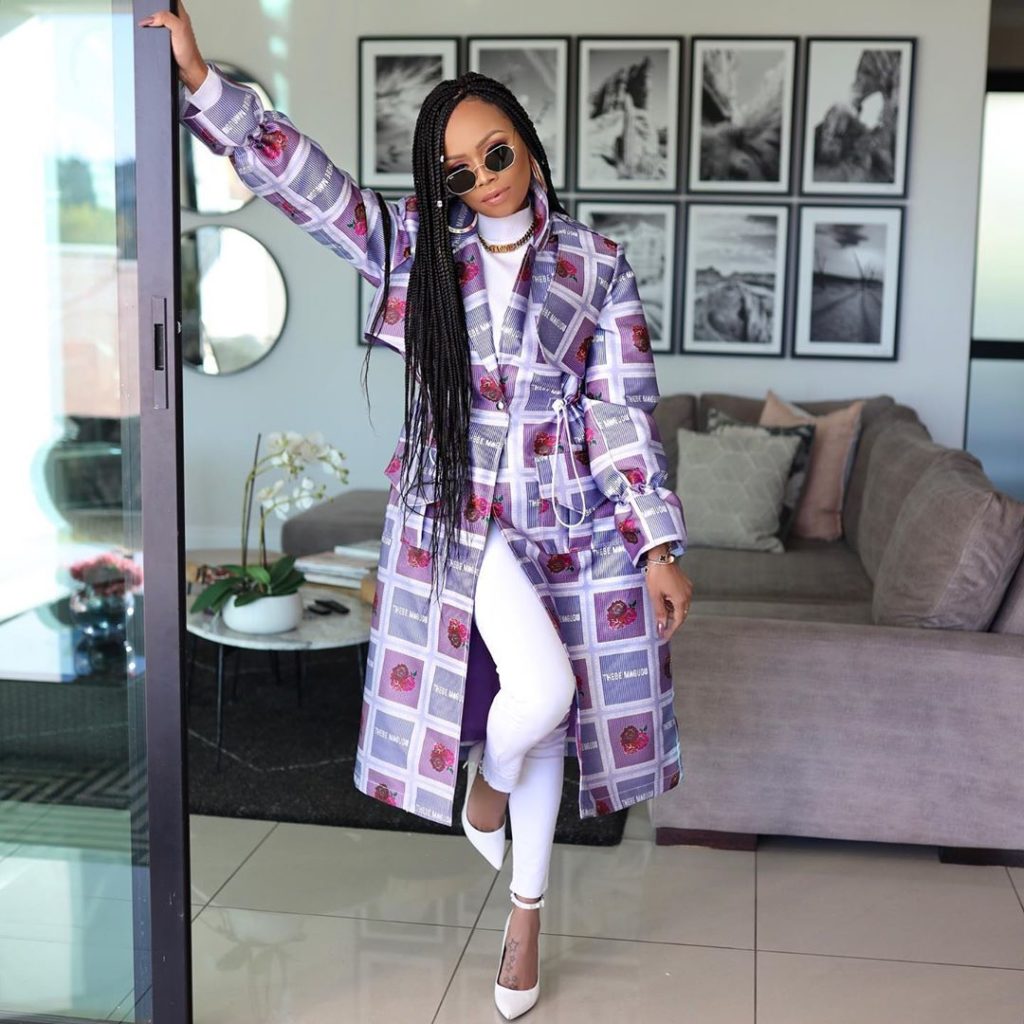 Bonang Matheba Is Stunning In This Thebe Magugu Trench Coat