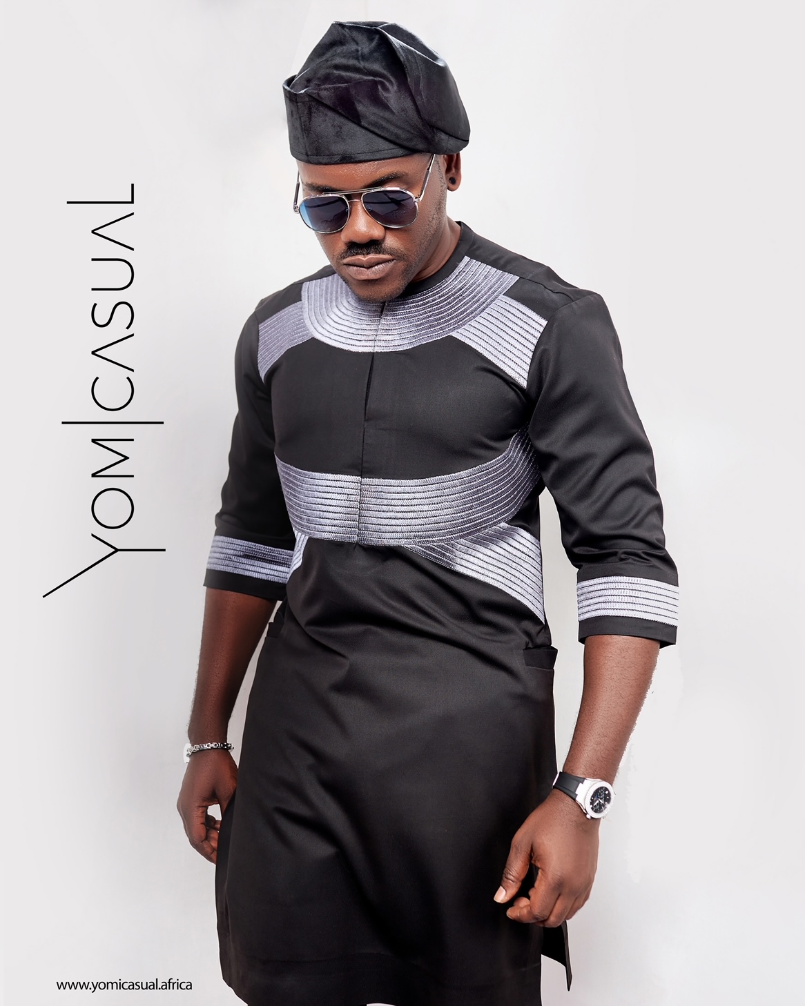 Iyanya & Deyemi Okanlawon Model Yomi Casual's Yuletide Collection ...