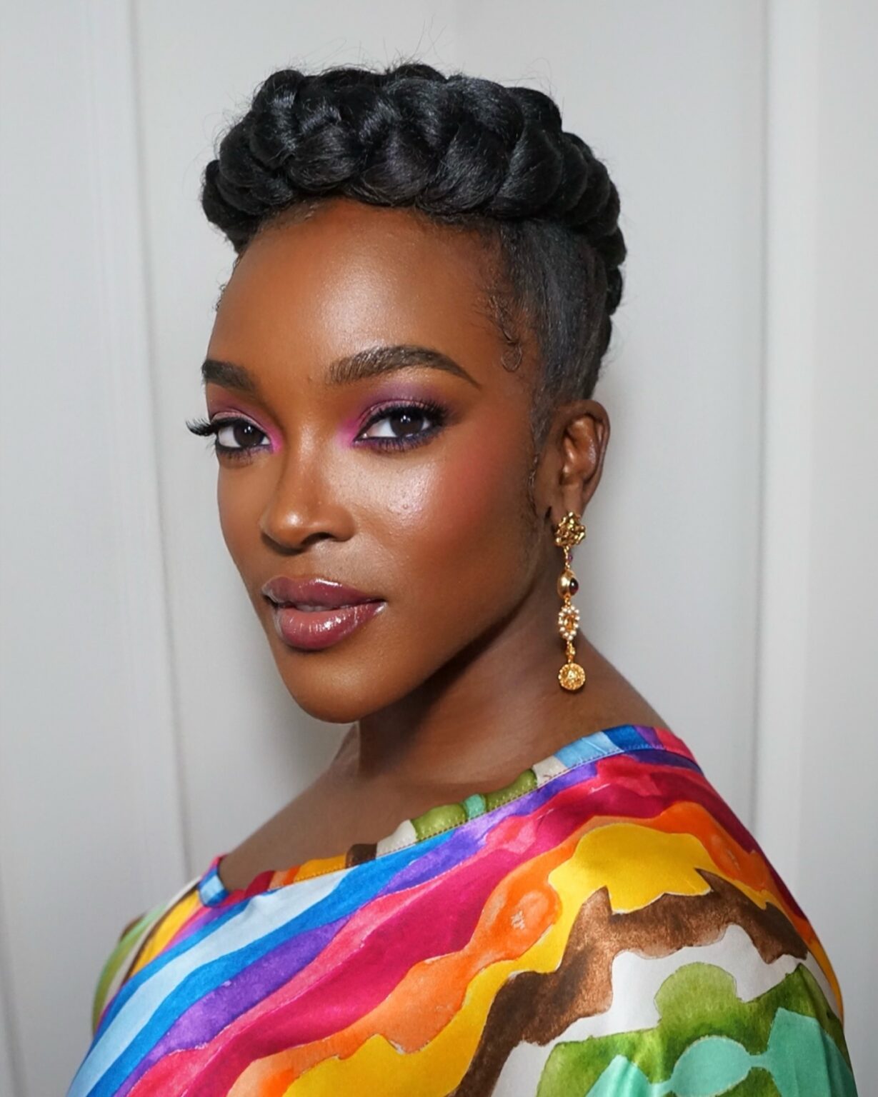 Wunmi Mosaku Serves Up Glossy Neutrals With A Pop Of Colour on the Sinners Press Tour | BN Style